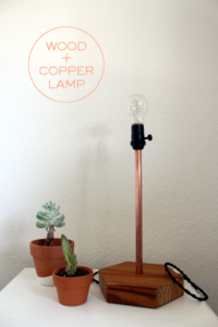 Copper + Wood Table Lamp – Turning It Home